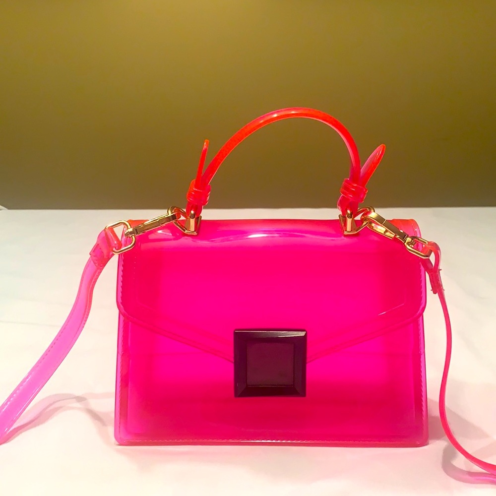 Modern Soul Jelly Bag,Pink Shoulder Bag With Gross Fi… - Gem